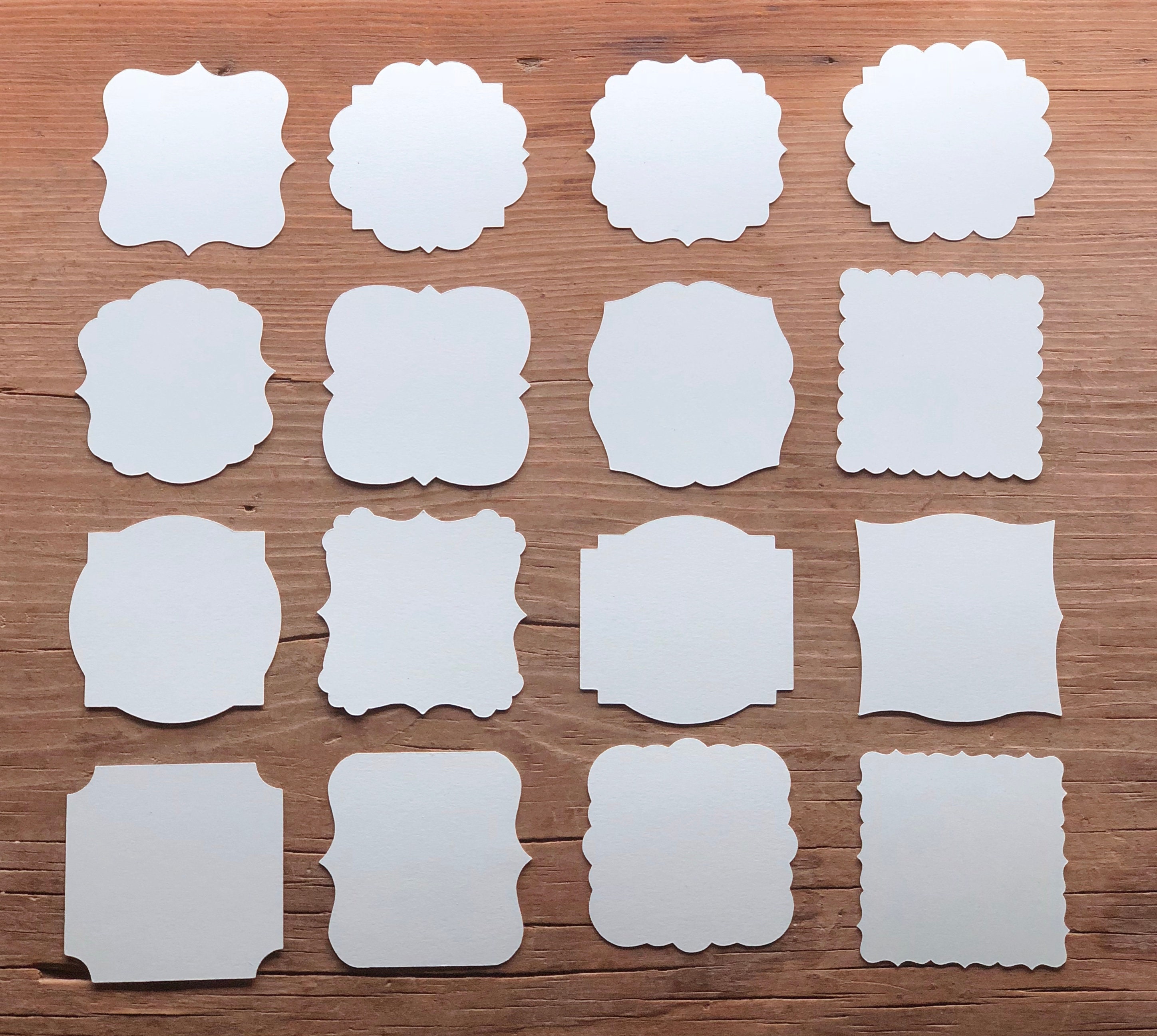 25 Square Tags. Choose Your Color Size & Shape. Custom - Etsy