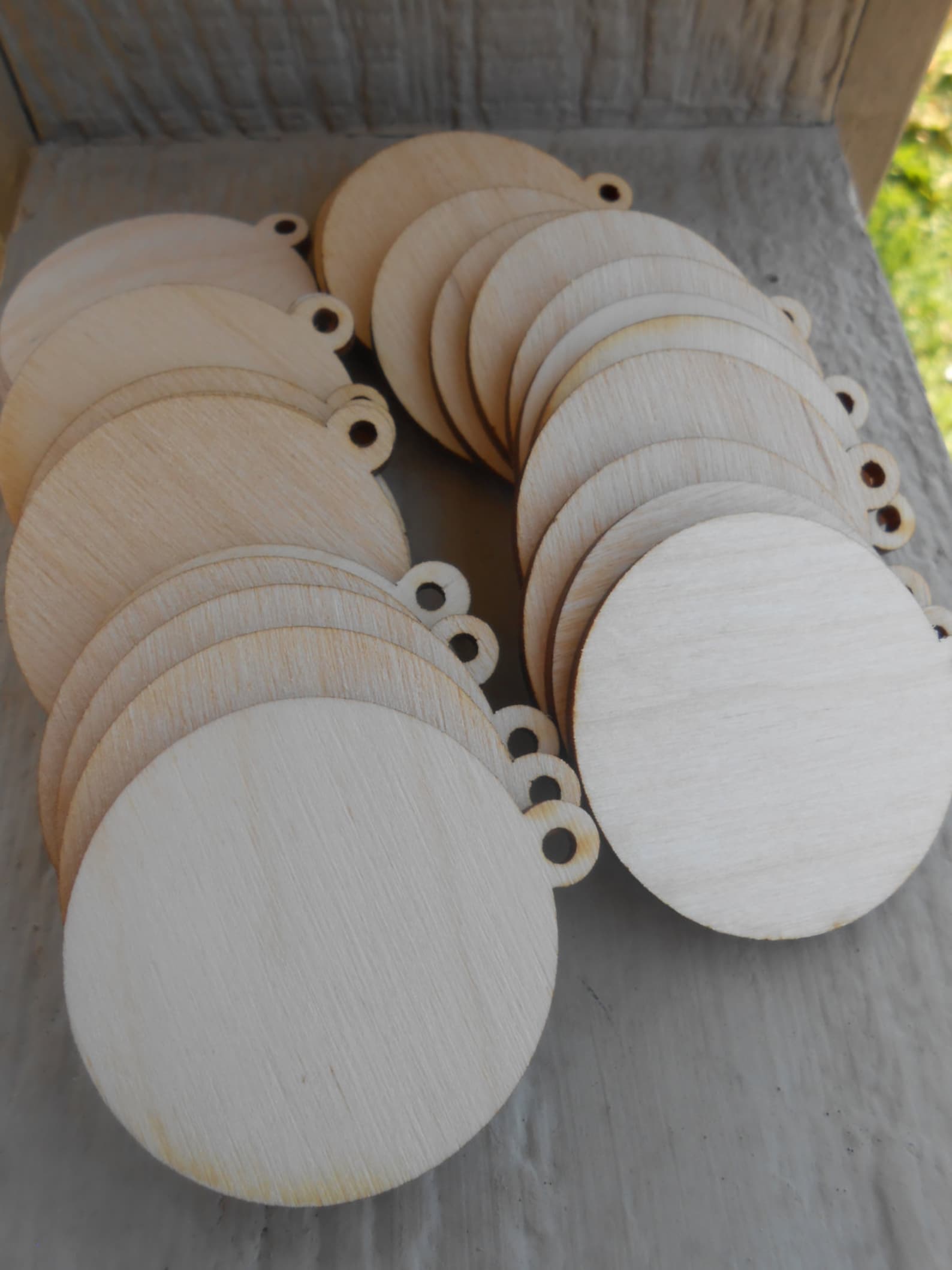 50 Wood Ornament Tag Pendant Circles CHOOSE YOUR SIZE. D.I.Y - Etsy