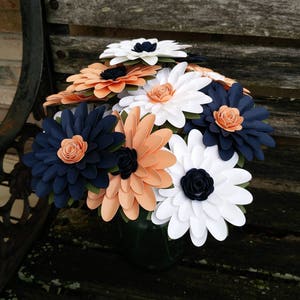 Gerber Daisy Paper Flower Bouquet. ICHOOSE YOUR COLORS. Centerpiece ...