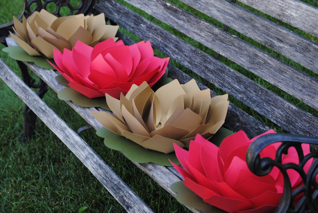 Large 12" Lotus Flowers. CHOOSE Your COLORS. Wedding, Event, Favor ...
