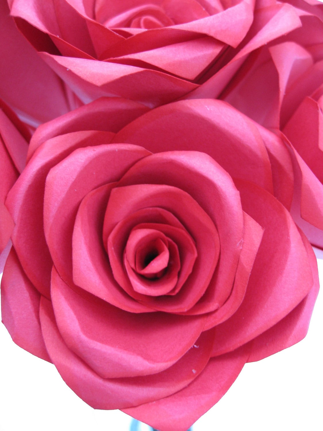 Dozen Red Paper Roses. Or CHOOSE Your COLORS. Anniversary | Etsy