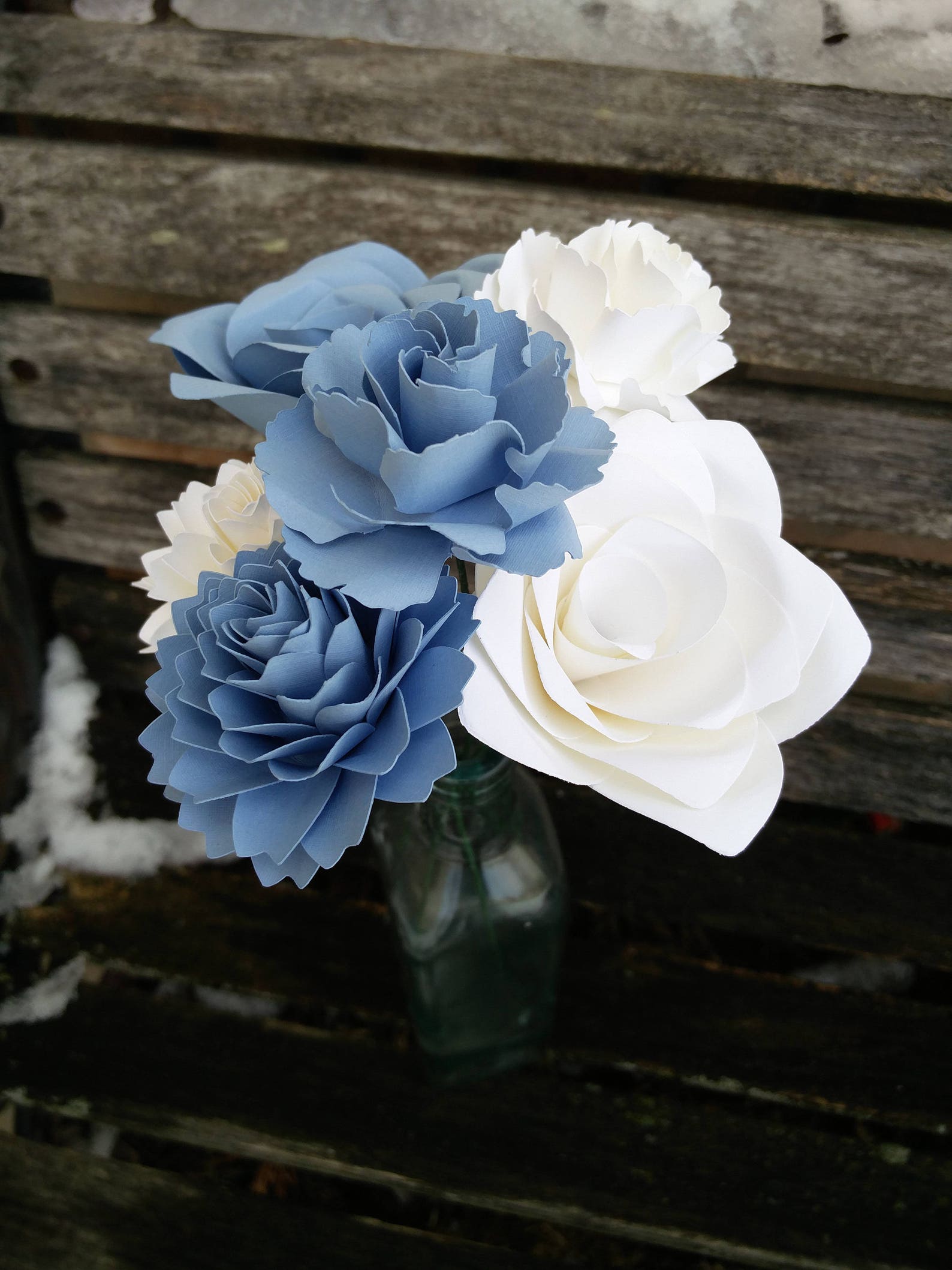 Custom Paper Flowers Half Dozen. CHOOSE YOUR COLORS - Etsy