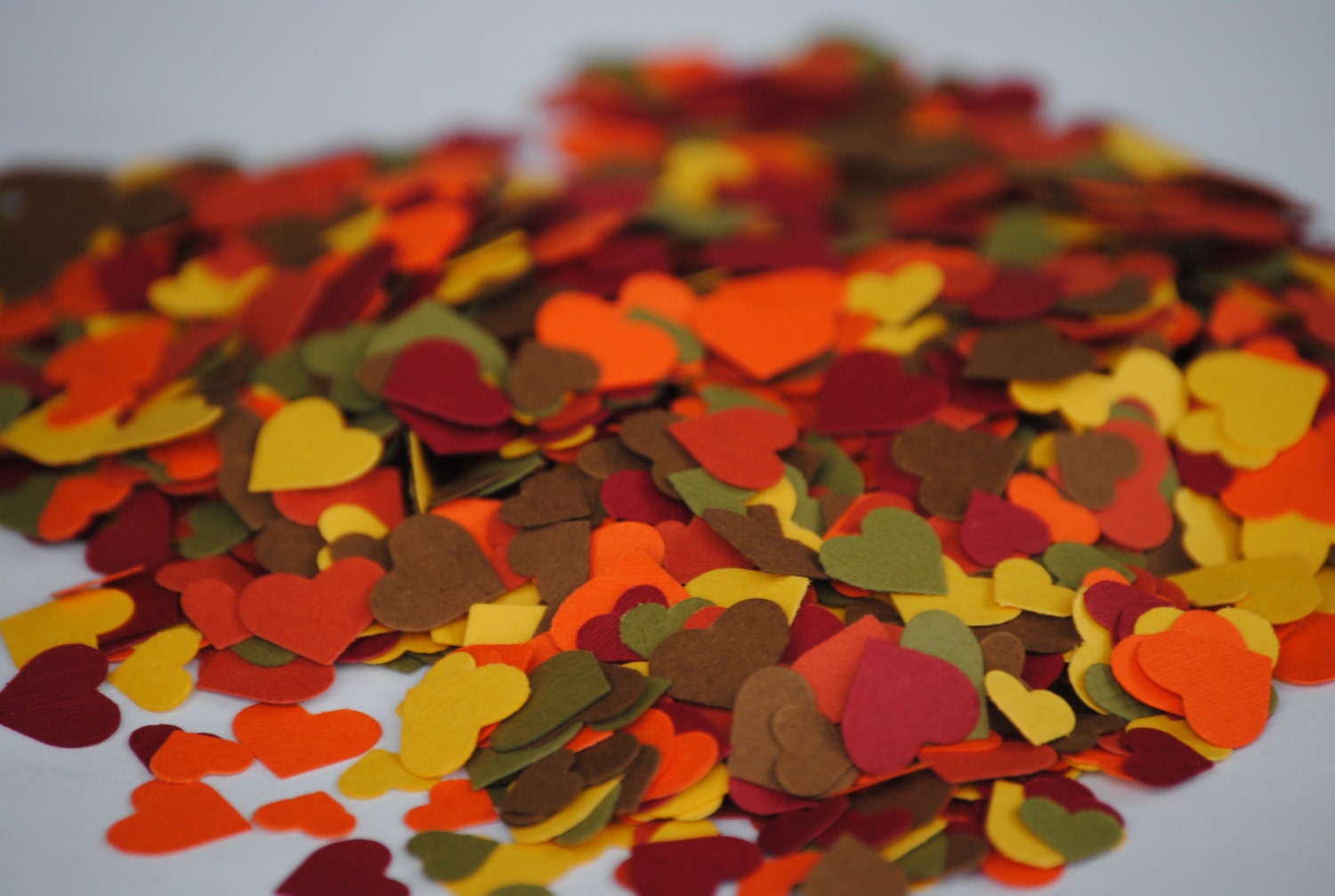 Fall Mix Over 2000 Mini Confetti Hearts. Weddings Showers | Etsy