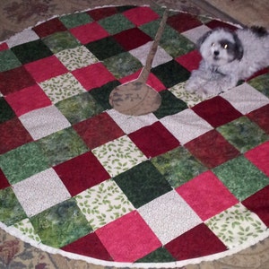 Christmas Tree Skirt Pattern, 60" Diameter. Patchwork Skirt. Vintage ...