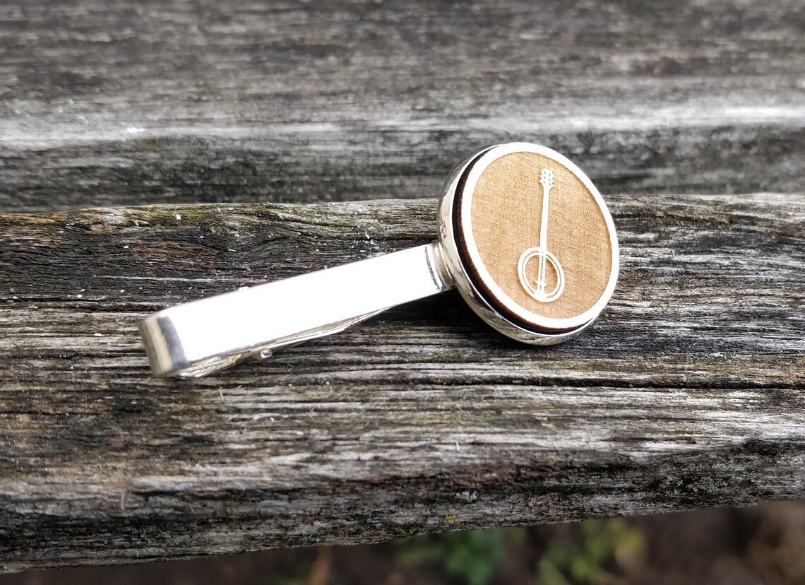 Banjo Tie Clip. Laser Engraved. Wedding, Men, Groom, Steampunk ...