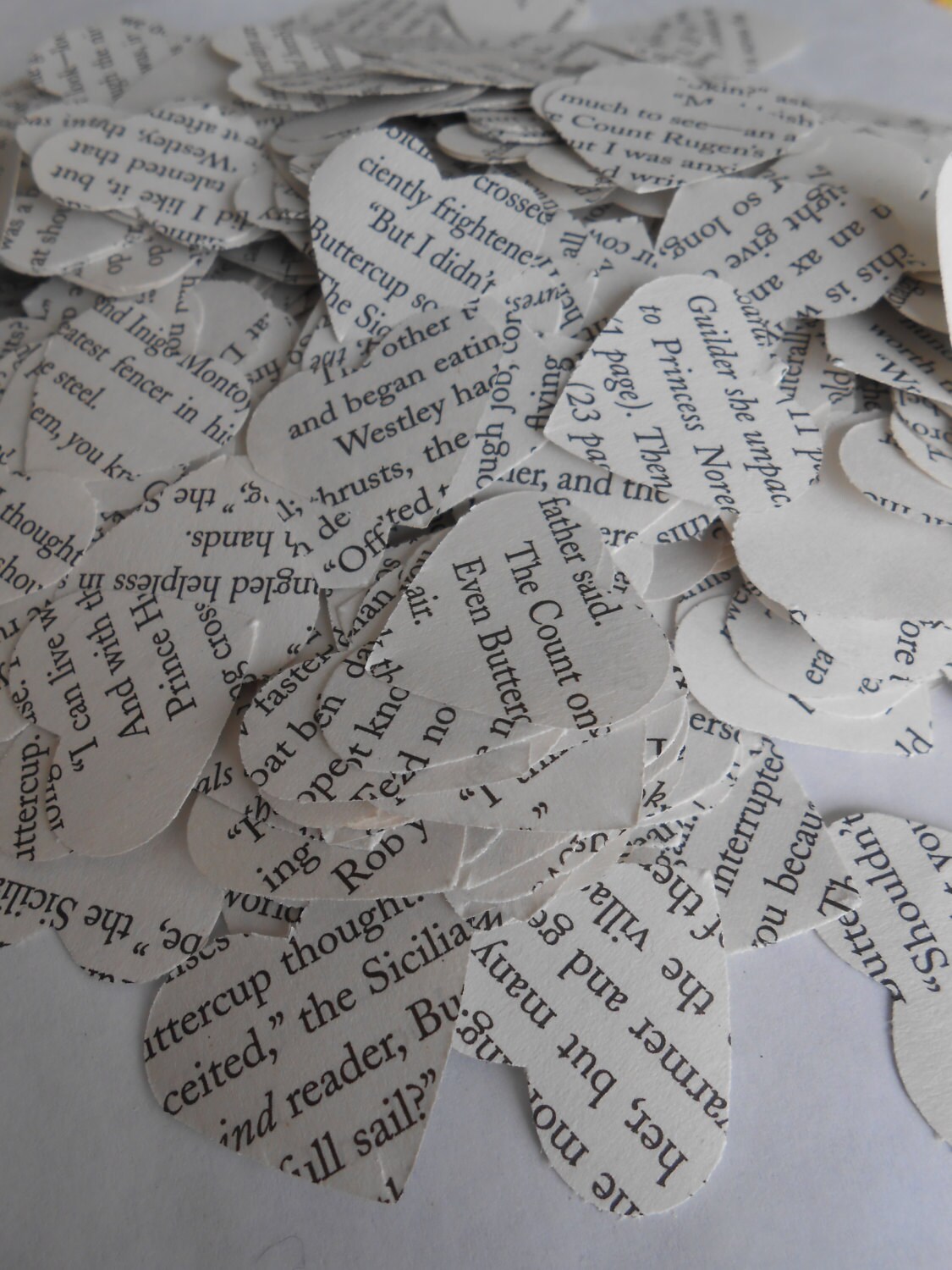 1000 Book Confetti 1 Inch. Custom Orders Welcome. Hearts or - Etsy