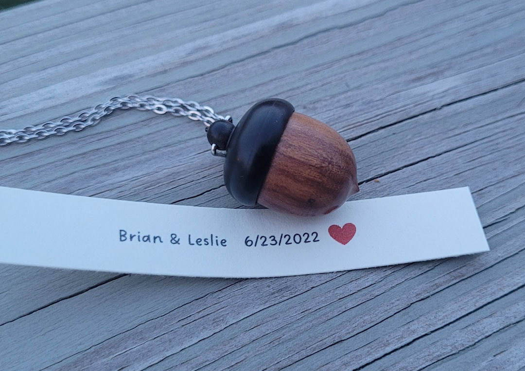 Custom Acorn Locket, With Hidden Message Gift for Kids, Anniversary ...