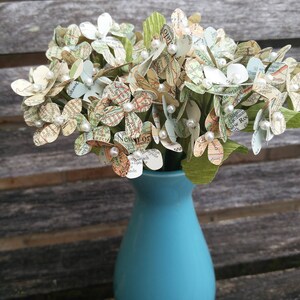 Map Hydrangea Paper Flowers. Vintage Maps. Bridal, Home Decor ...