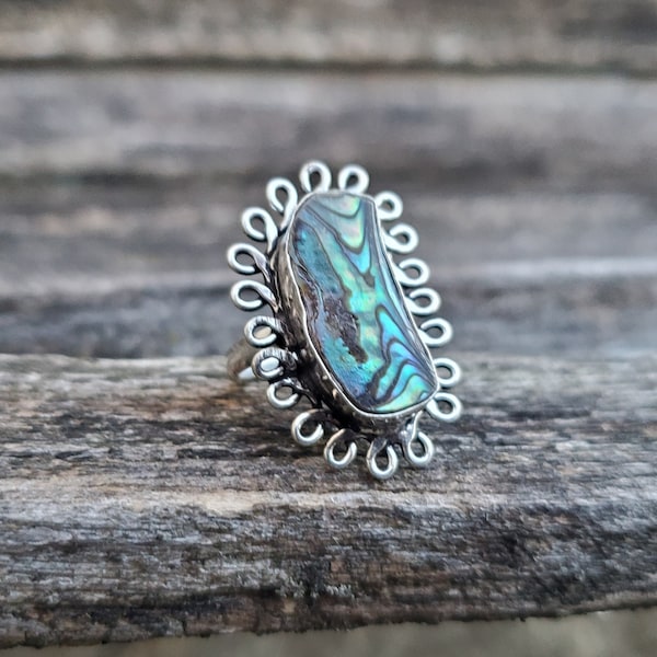 Abalone Ring - Etsy
