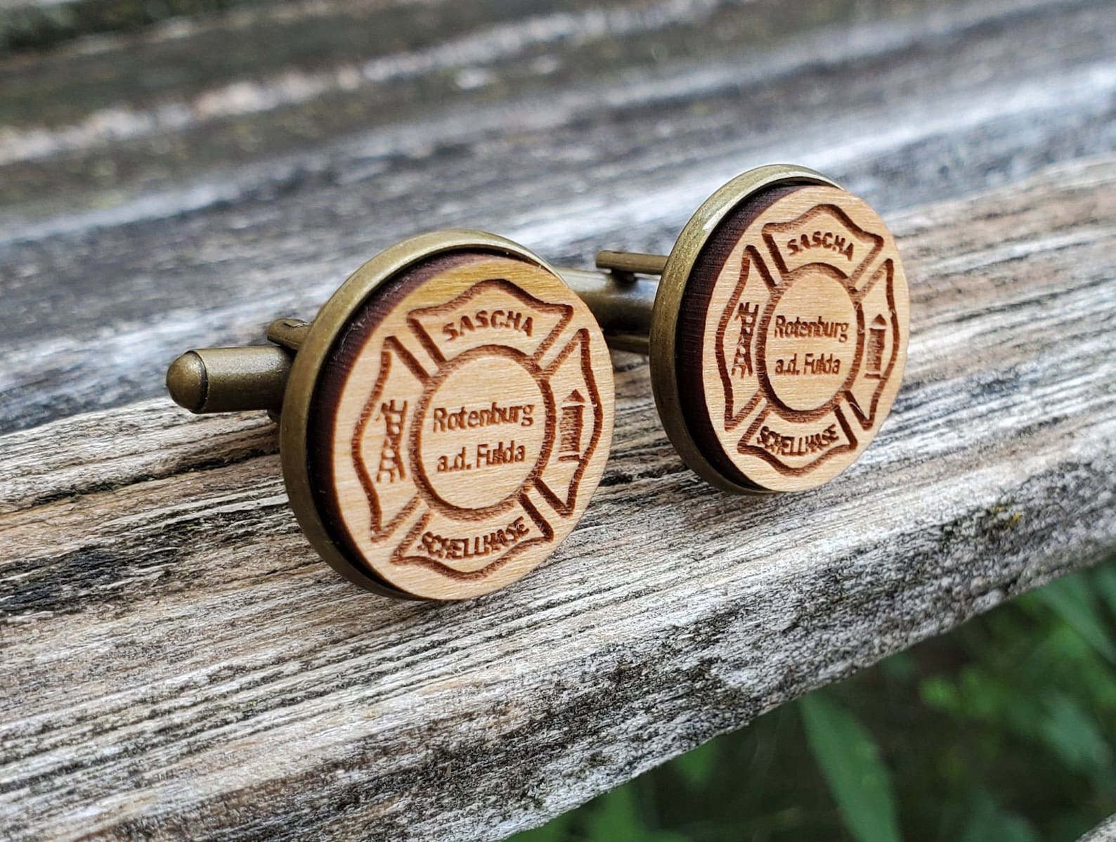 PERSONALIZED Firefighter Cufflinks. Laser Engraved. Wedding - Etsy