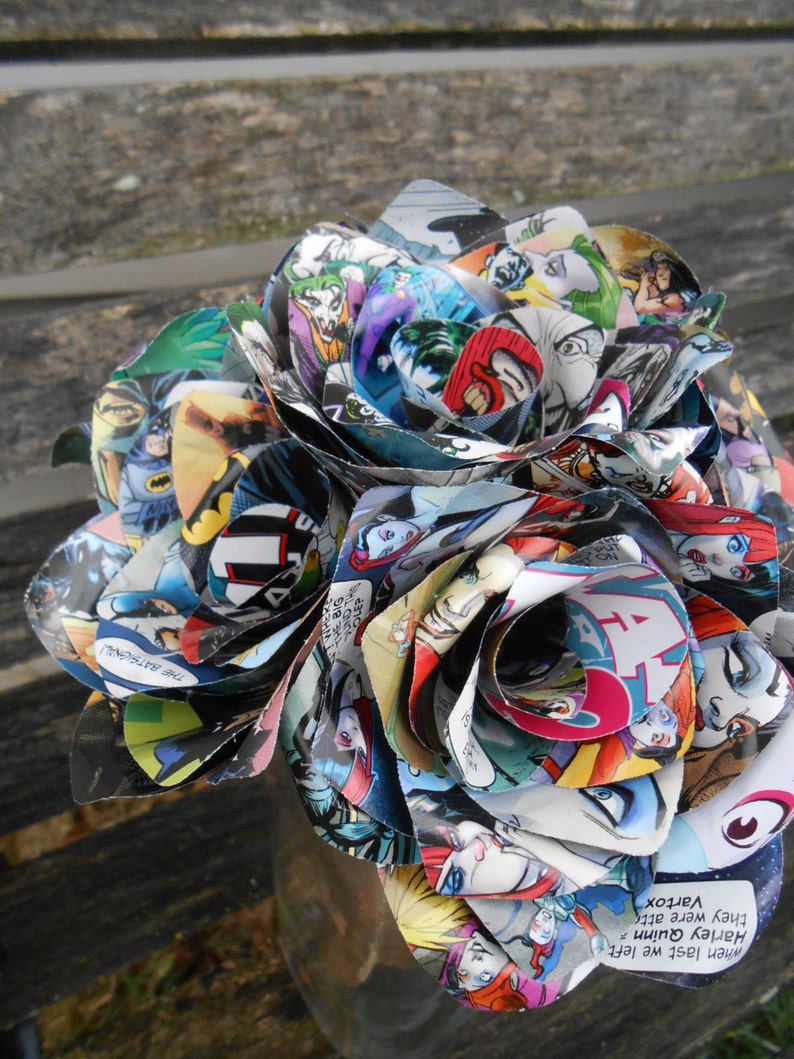 6 Comic Book Roses. Wedding Birthday Anniversary - Etsy