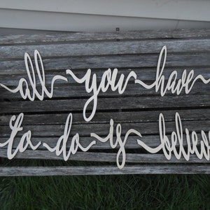 Custom Script Word Sign. Personalized Wood Sentence Sign, Laser Cut ...