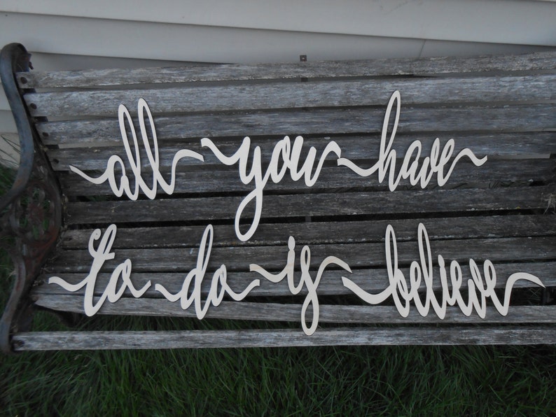 Custom Script Word Sign. Personalized Wood Sentence Sign - Etsy