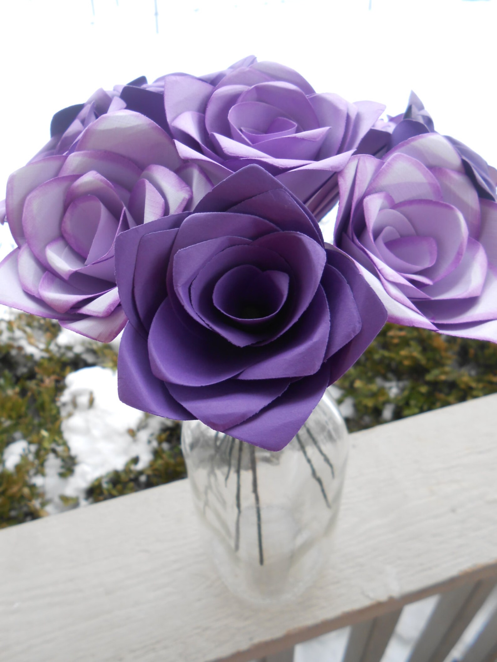 Dozen Paper Roses. CHOOSE YOUR COLORS. Anniversary | Etsy