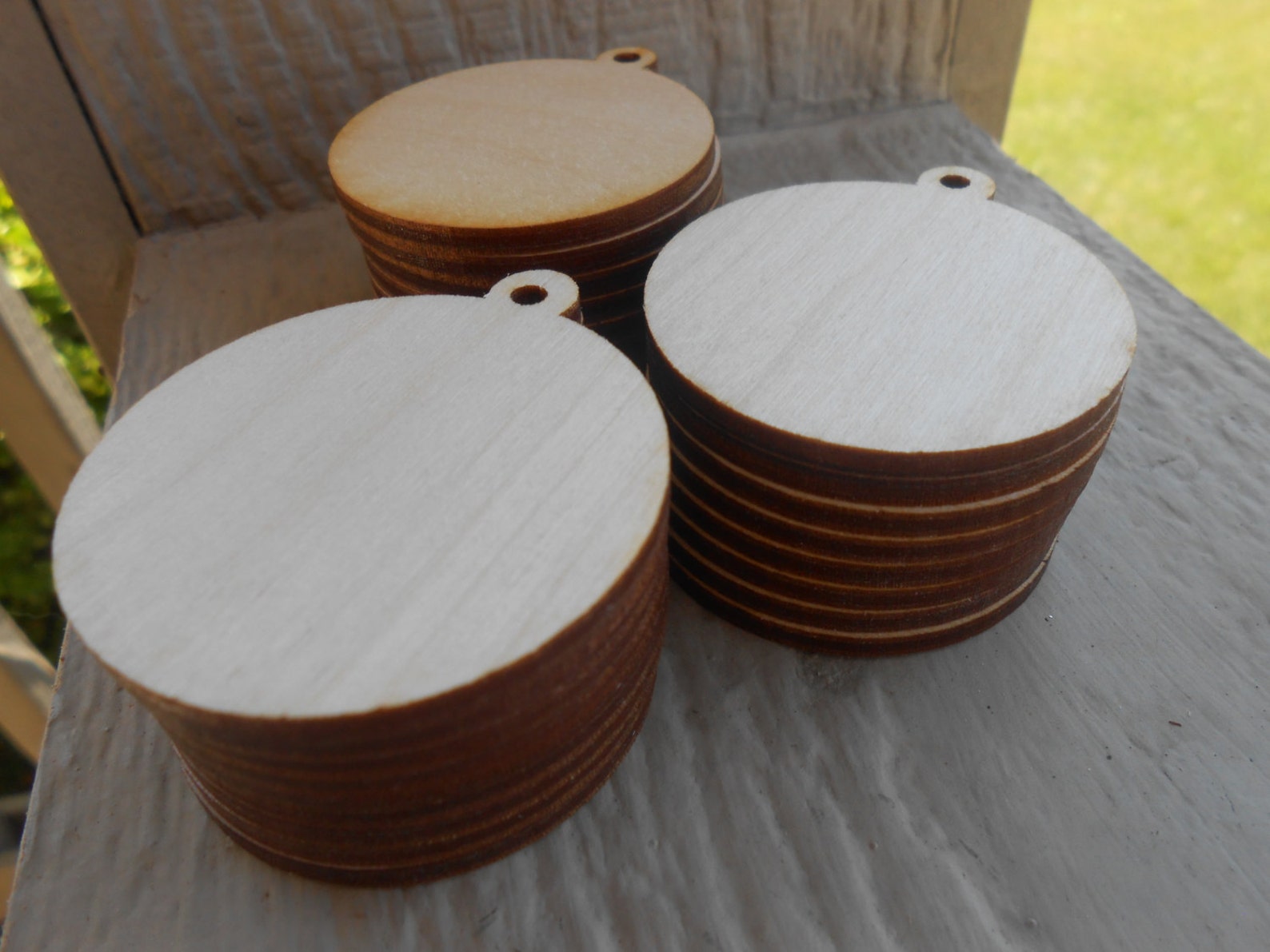 Wood Ornament Tags, Pendant Circles, CHOOSE YOUR SIZE. D.I.Y Christmas ...