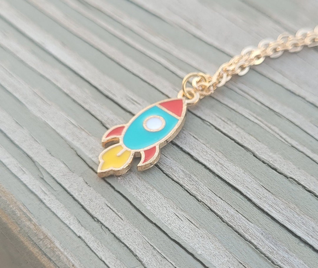 Spaceship Necklace. Gifts for Kids, Gift for Her, Birthday, Mom ...