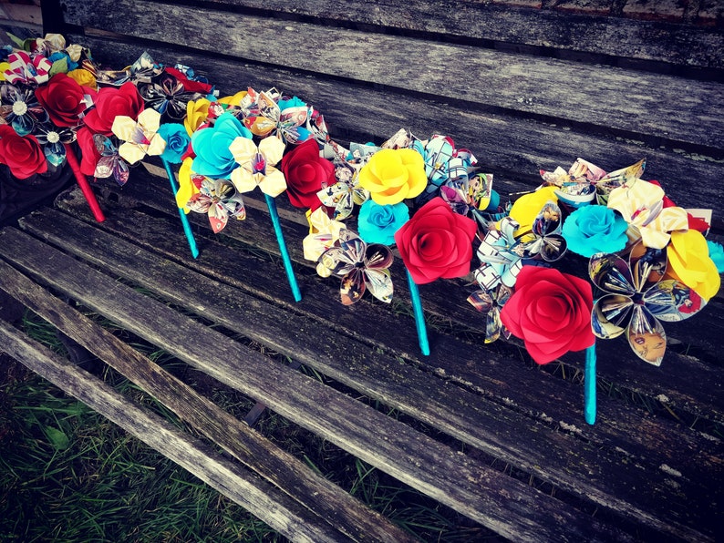 Custom Paper Flower Wedding Bouquets. You Pick the Colors, Papers ...