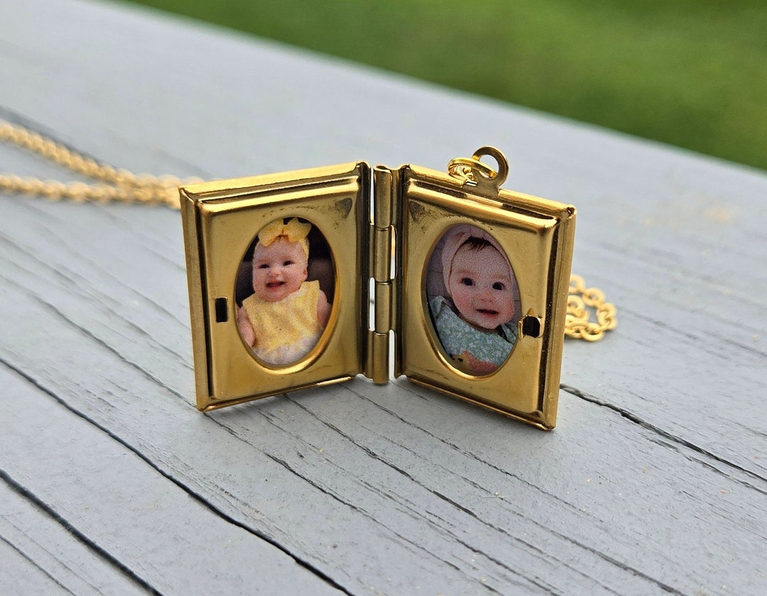 Custom Photo Locket. Book Locket. Gift for Bridesmaid, Kids ...