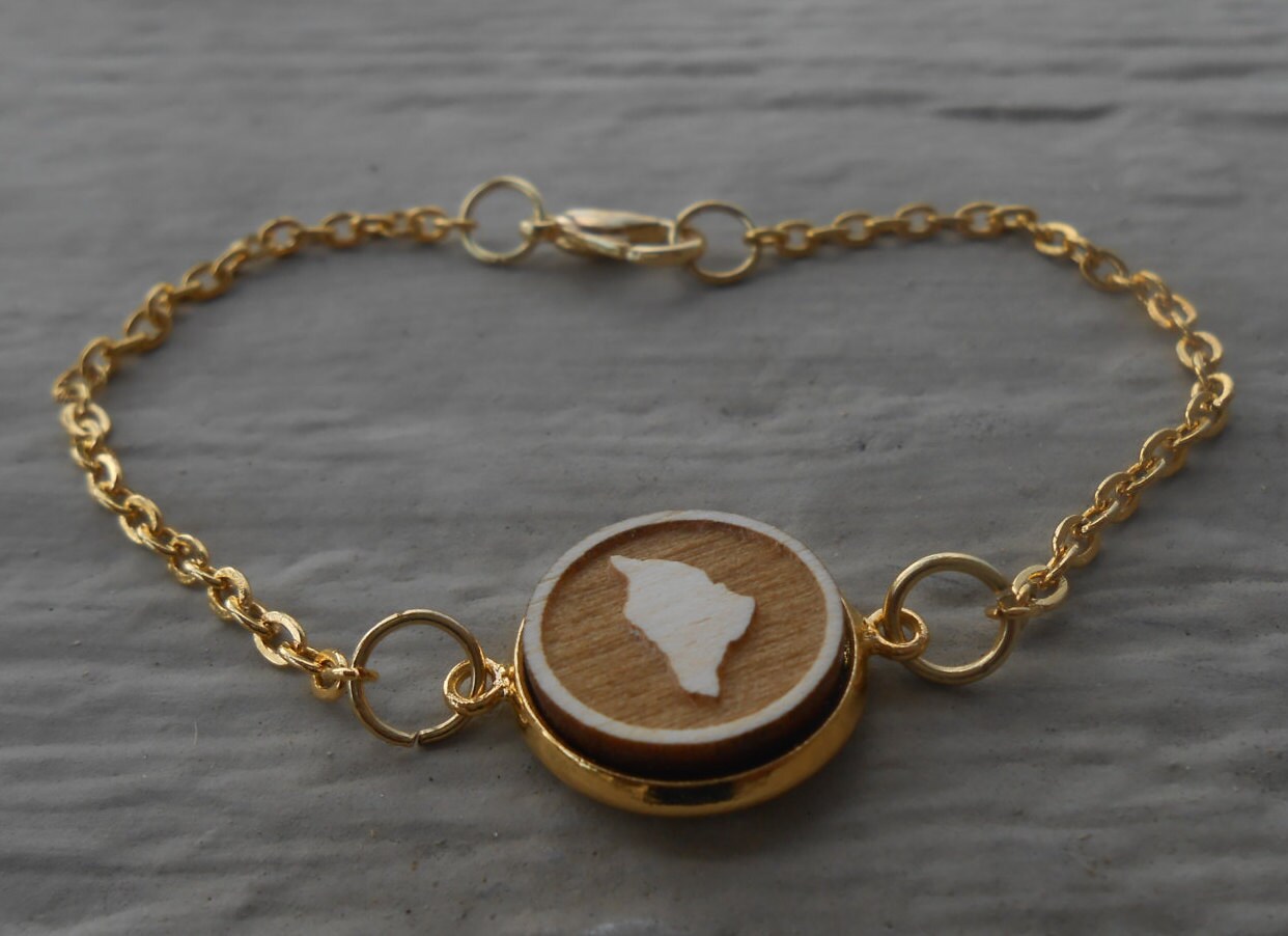 Your STATE Bracelet. GOLD Or SILVER. Bridesmaid Gift Gift | Etsy