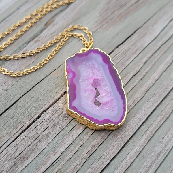 Geode Necklace - Etsy