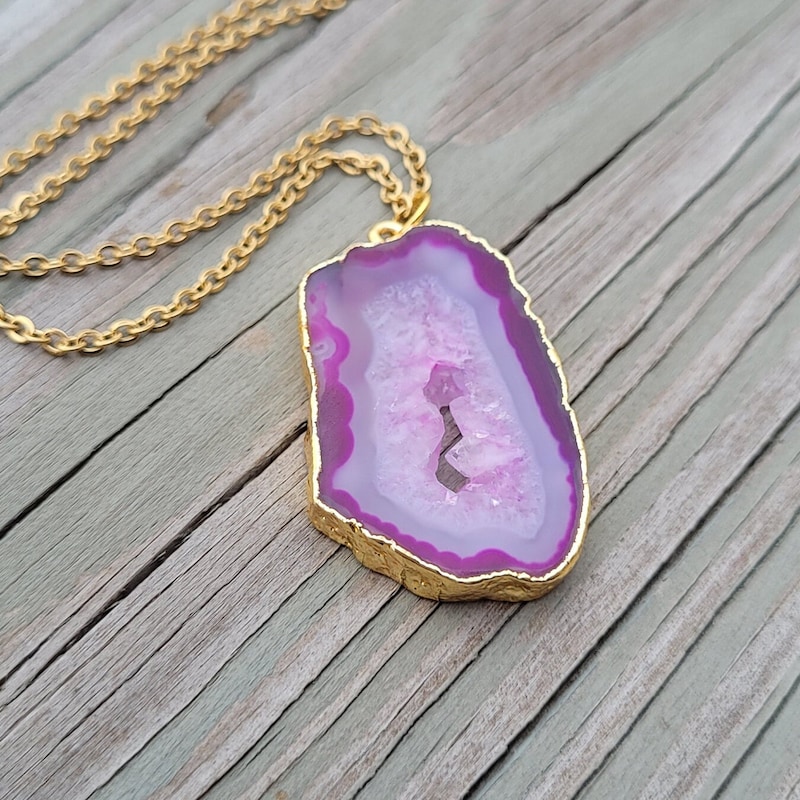 Geode Necklace - Etsy