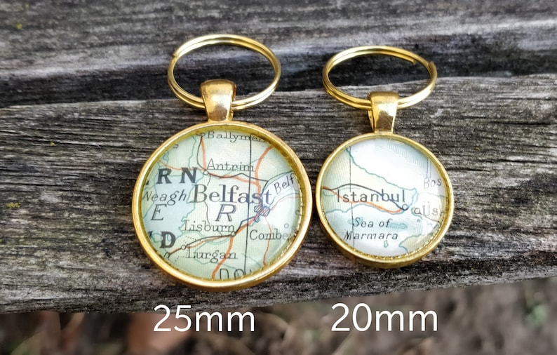 Custom Map Keychain. CHOOSE YOUR PLACE. Wedding Anniversary | Etsy