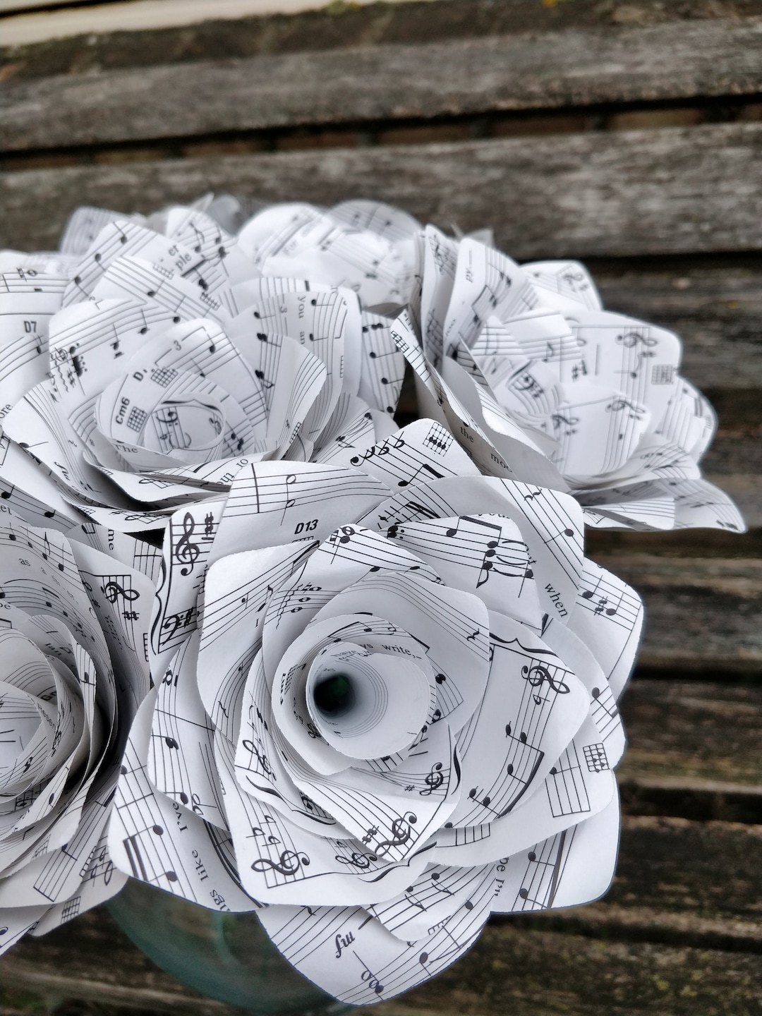 Sheet Music Roses. Bridal, Anniversary, Centerpiece, Mother's Day ...
