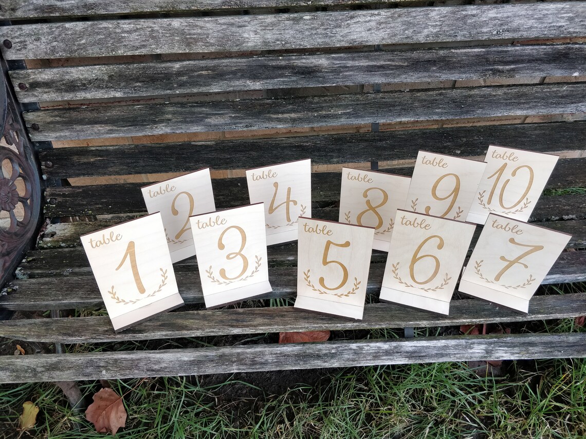 Wood Table Numbers. Laser Cut Wood. Wedding Decoration - Etsy