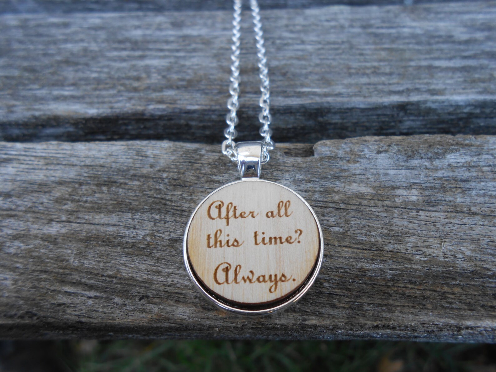 After All This Time Always Necklace. Laser Engraved Wood. - Etsy