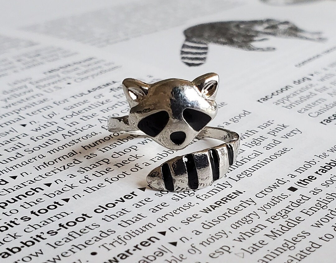 Adorable Raccoon Ring. Adjustable. Gift for Birthday, Christmas, Gifts ...