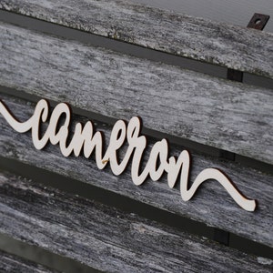 Custom Script Word Sign. Personalized Wood Sign, Laser Cut Baltic Birch ...