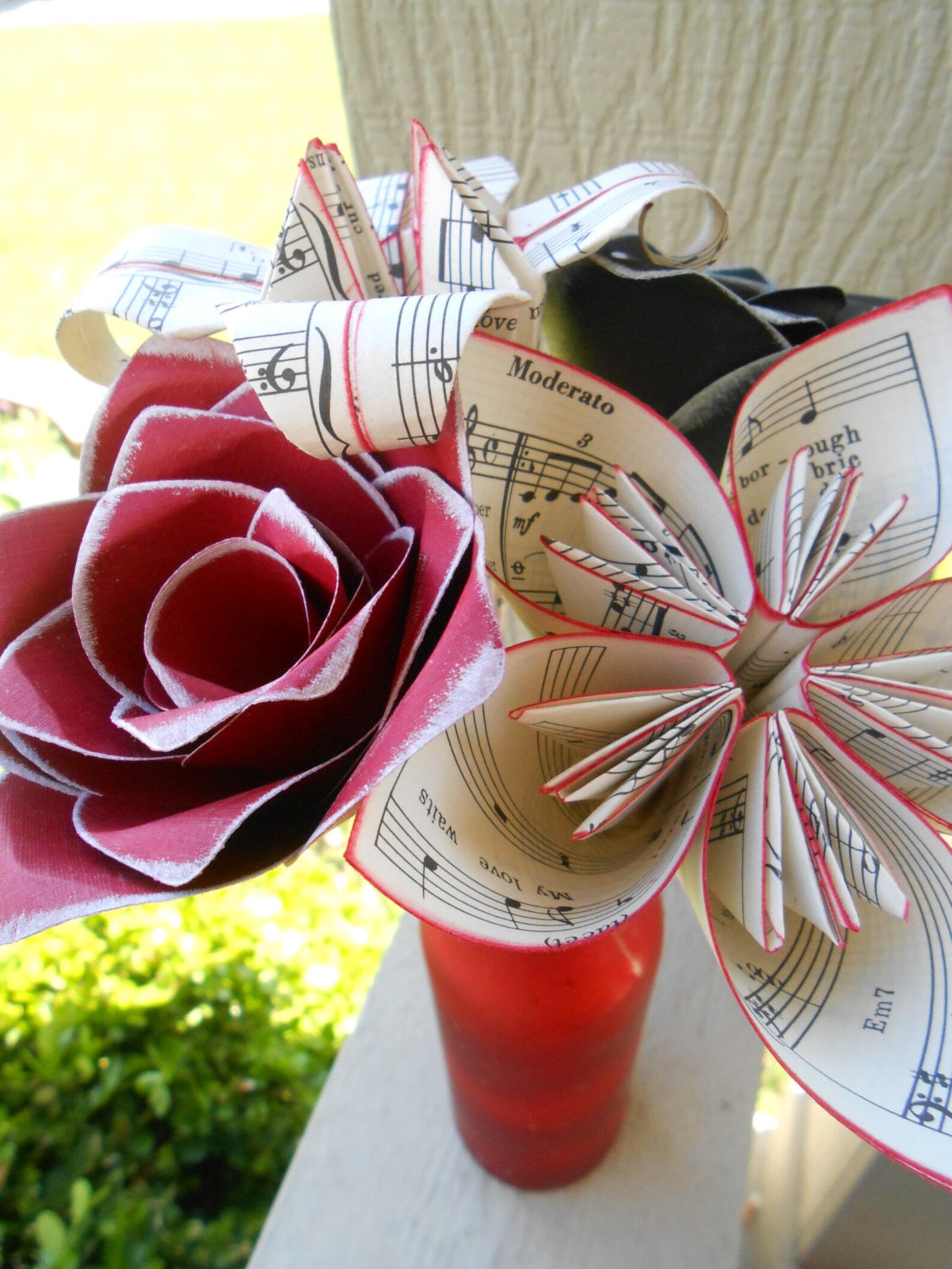 Sheet Music Bouquet. CHOOSE YOUR COLORS. Musician Gift, First ...