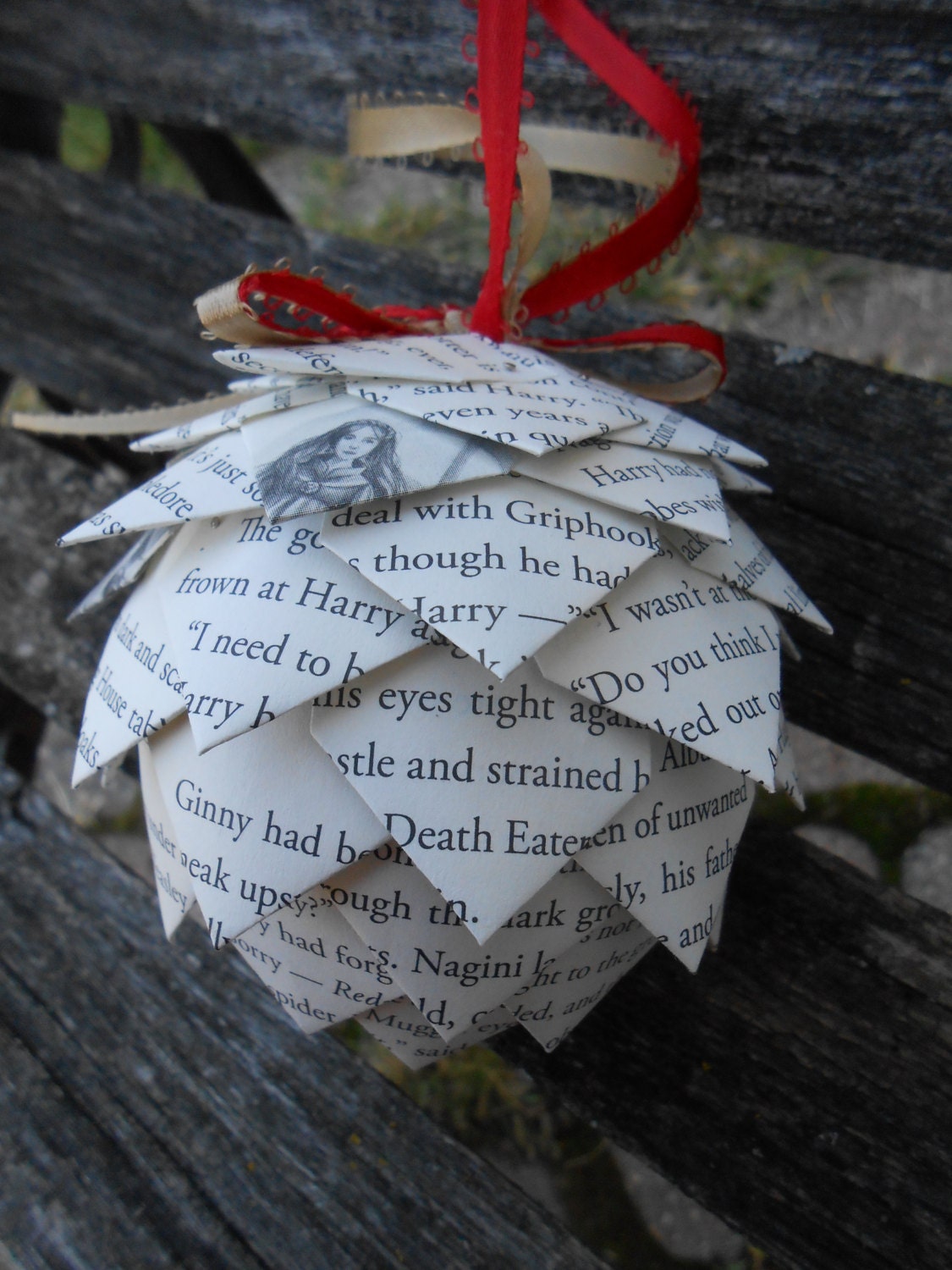 Book Paper Ornament. Holiday Christmas Decoration. Wedding | Etsy