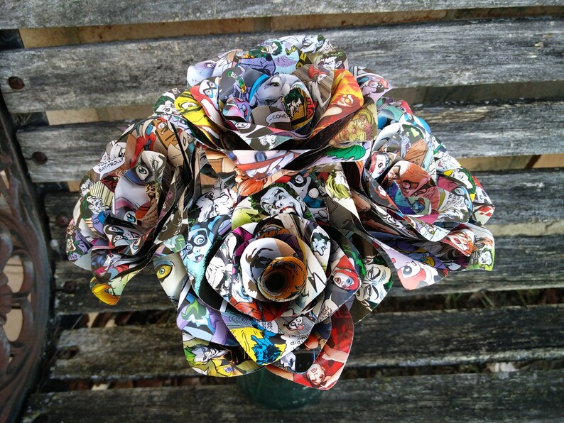 6 Comic Book Roses. OR CHOOSE Your Comics. Wedding Birthday | Etsy