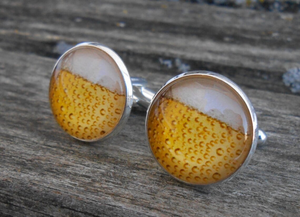 BEER Cufflinks, Ale. Wedding, Men's, Groomsmen Gift, Dad. Christmas ...