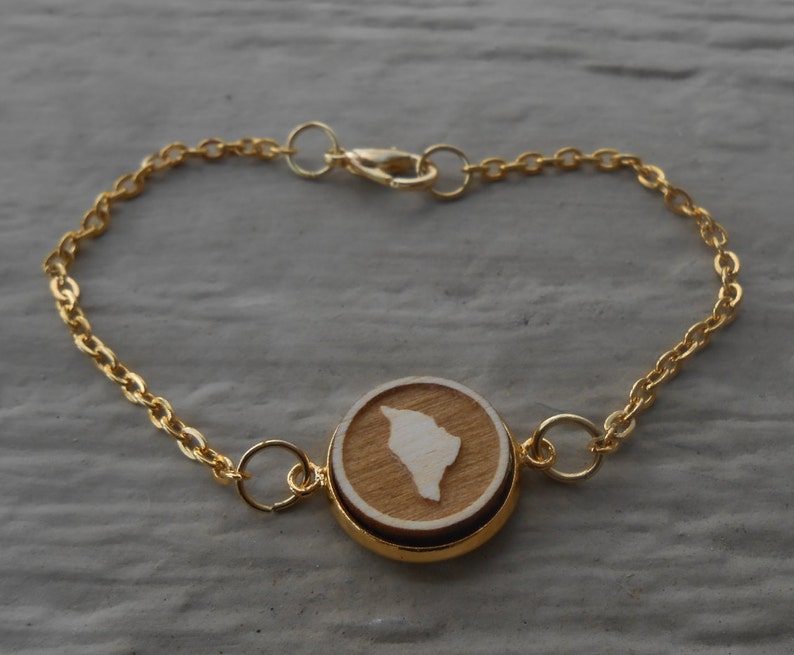 Your STATE Bracelet. GOLD or SILVER. Bridesmaid Gift, Gift for Mom ...