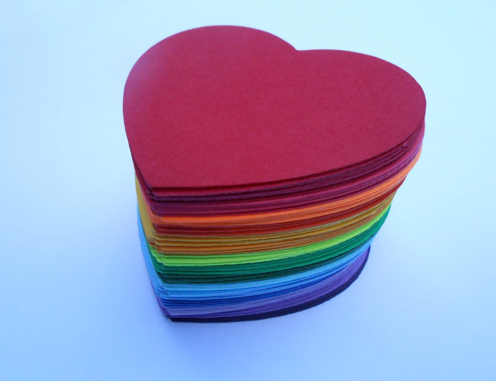 500 Rainbow Hearts OR Flowers, Confetti 1 Inch. Other Colors and Sizes ...