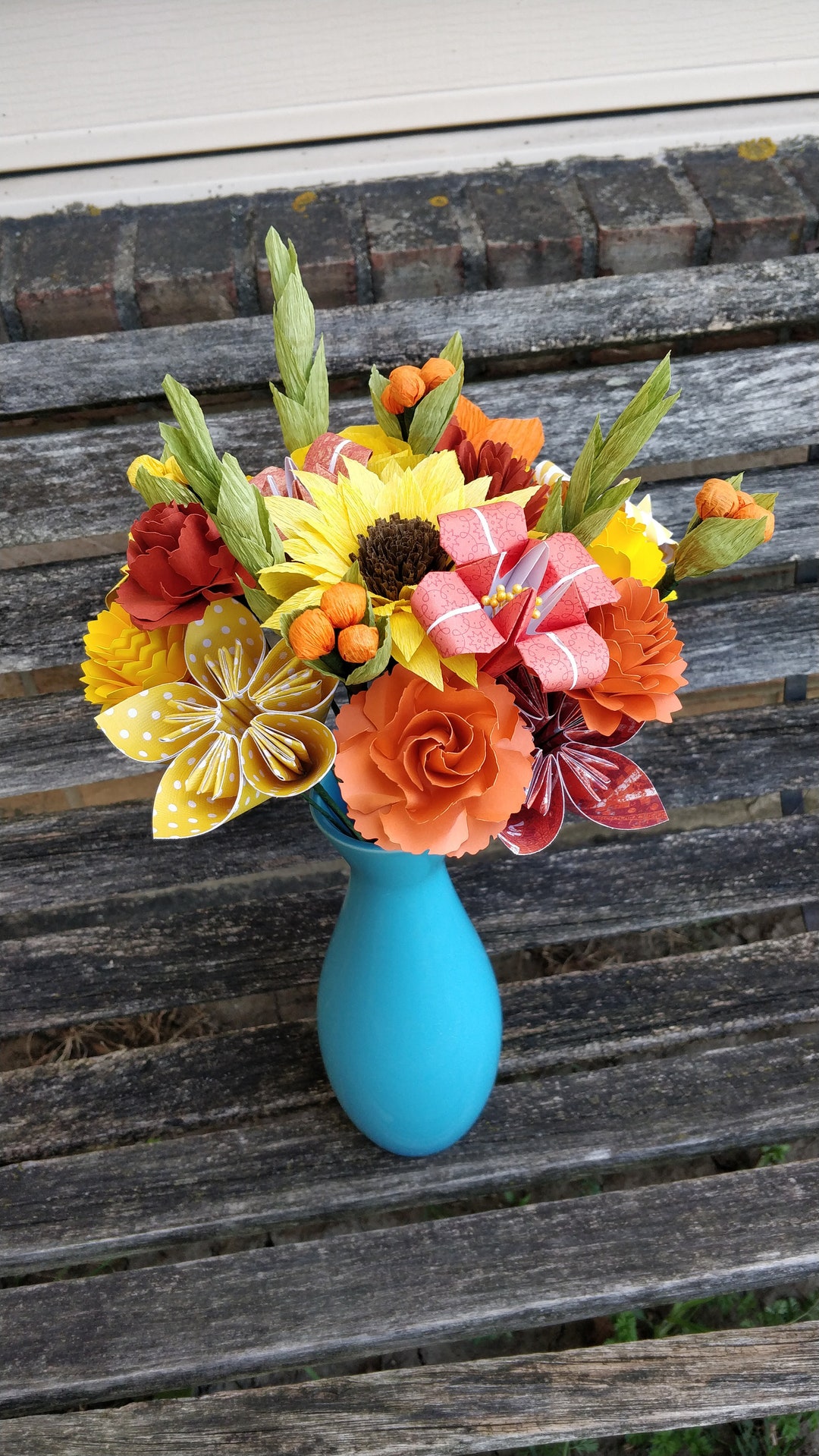 Custom Paper Bouquet. Paper Flowers. Perfect for First Anniversary ...