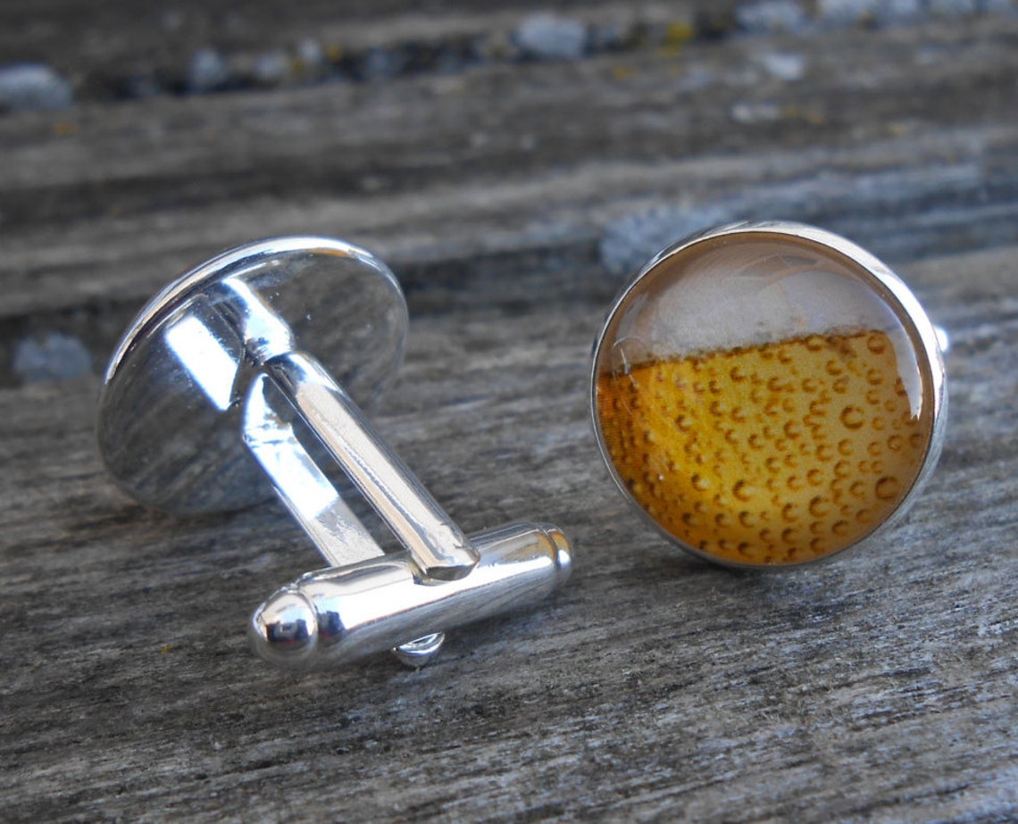BEER Cufflinks, Ale. Wedding, Men's, Groomsmen Gift, Dad. Christmas ...