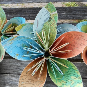 12 Huge Map Flowers. Great for Weddings, Centerpiece, Decoration, Gift ...