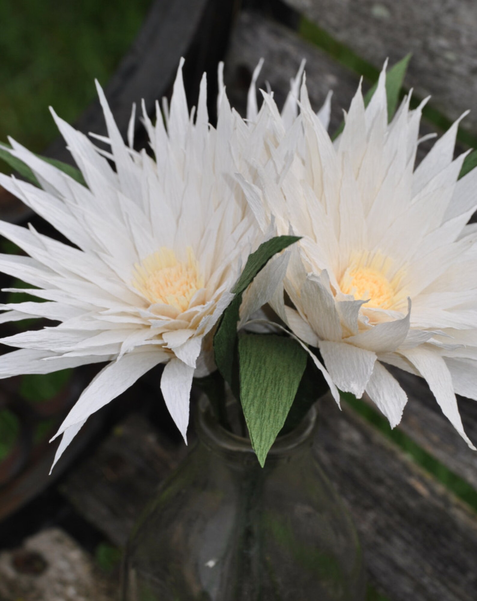 Crepe Paper Dahlias. Set of 3. Perfect for First Anniversary - Etsy