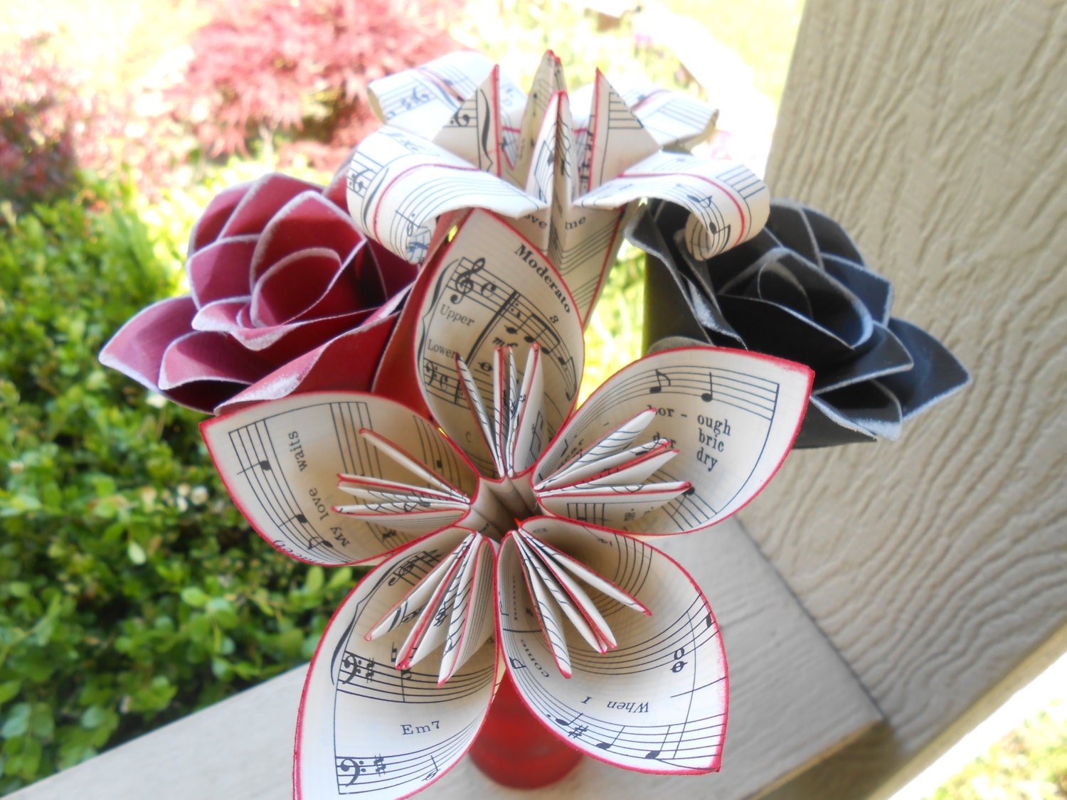 Sheet Music Bouquet. CHOOSE YOUR COLORS. Musician Gift, First ...