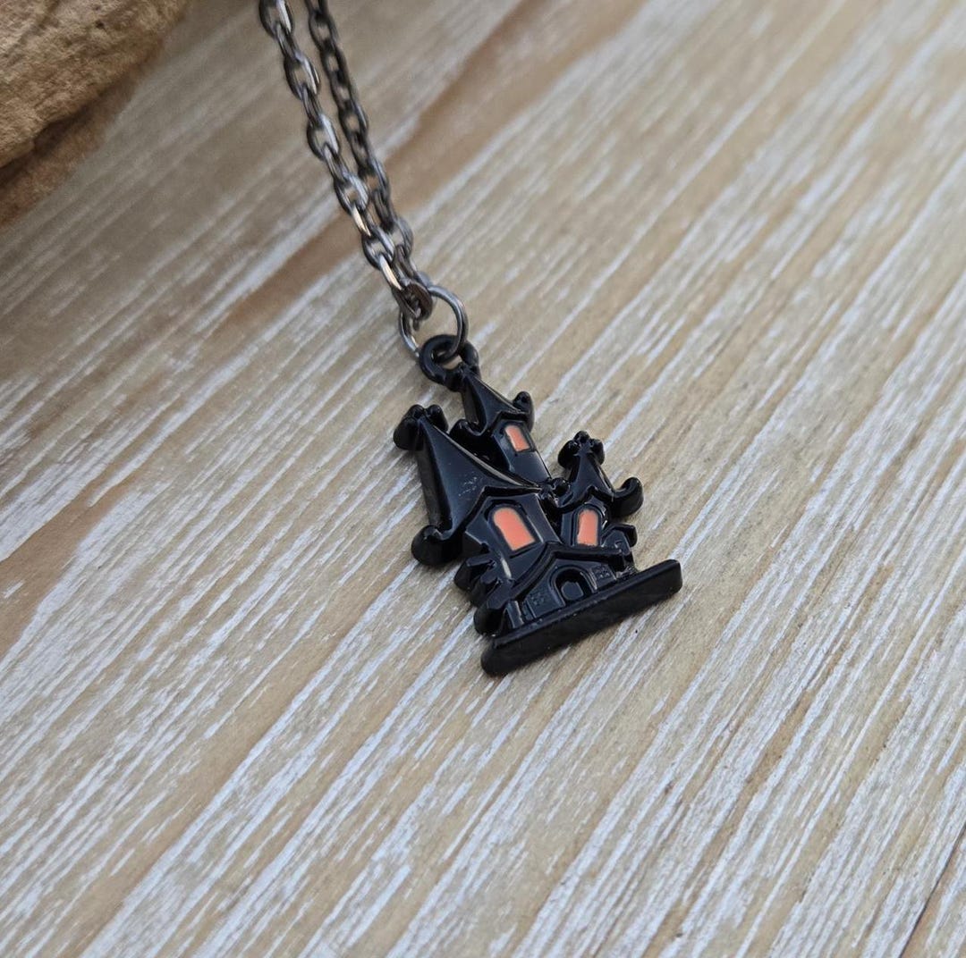 Haunted House Necklace. Halloween Necklace. Halloween Costume. Gift for ...