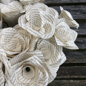 Book Rose Bouquet. First Anniversary, Weddings, Birthdays. Unique Gift ...