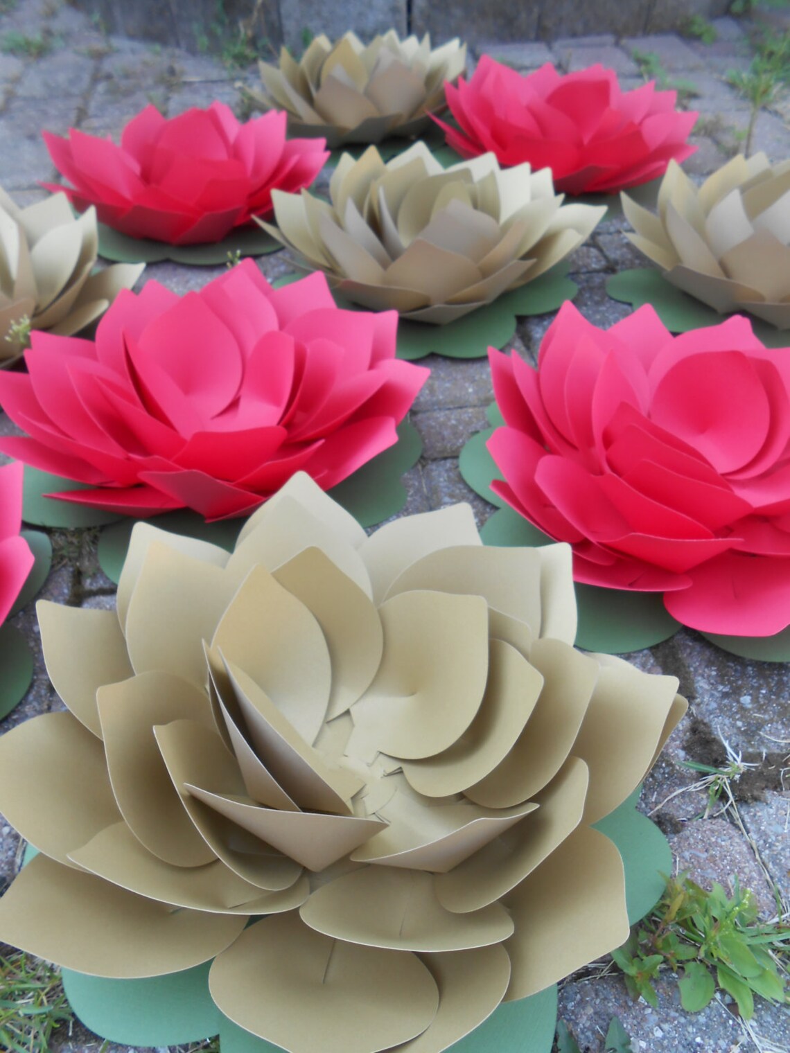 Large 12 Lotus Flowers. CHOOSE Your COLORS. Wedding - Etsy