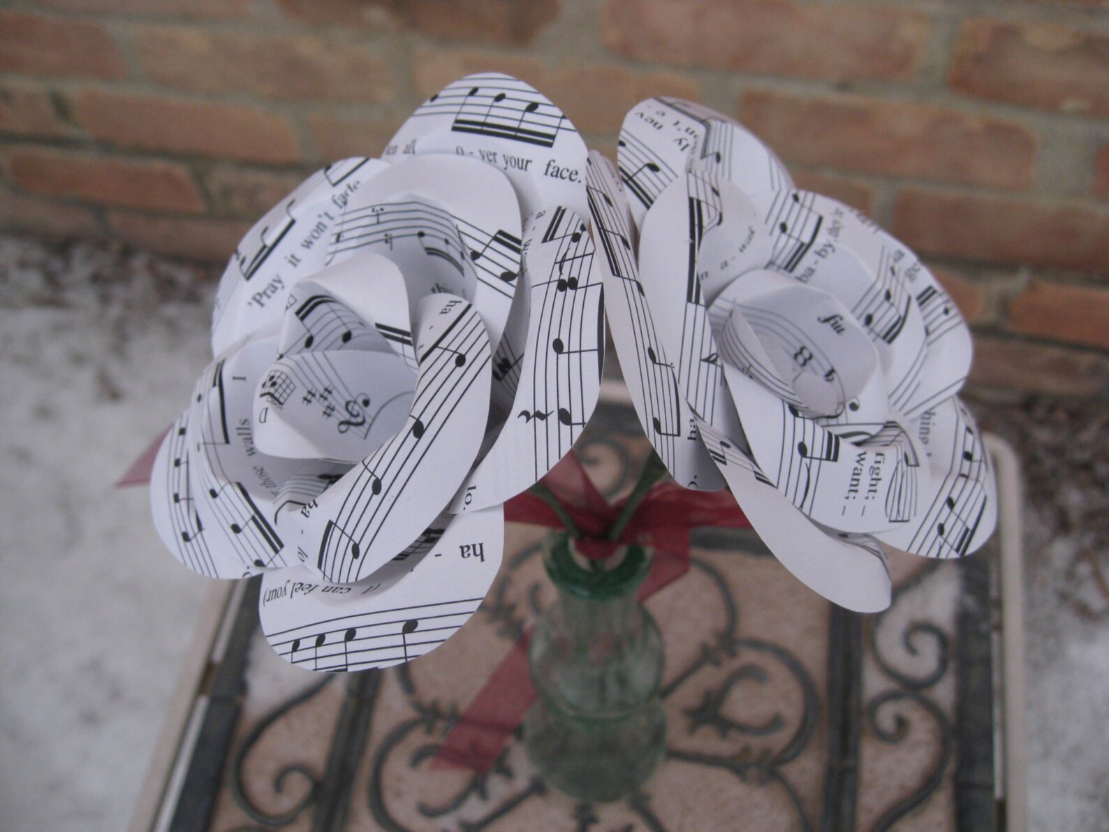 Sheet Music Paper Roses. Valentine Anniversary Gift Wedding | Etsy