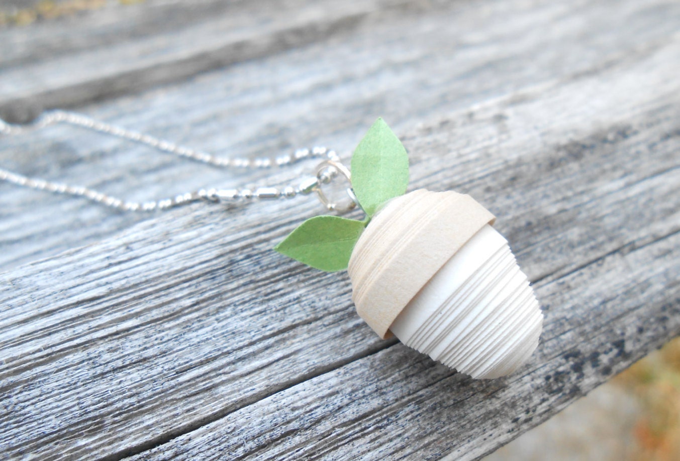 Acorn Necklace. CHOOSE YOUR COLORS. Quilling. Wedding Gift, Bridesmaid ...