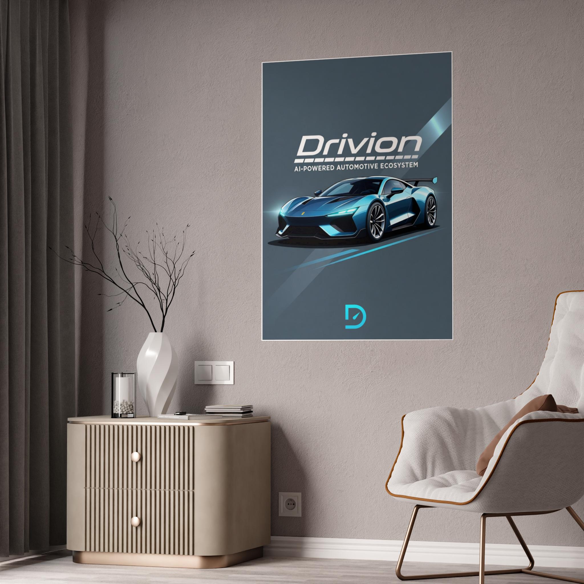 Drivion - Ai-powered Automotive Poster Print, Modern Wall Art for Car ...