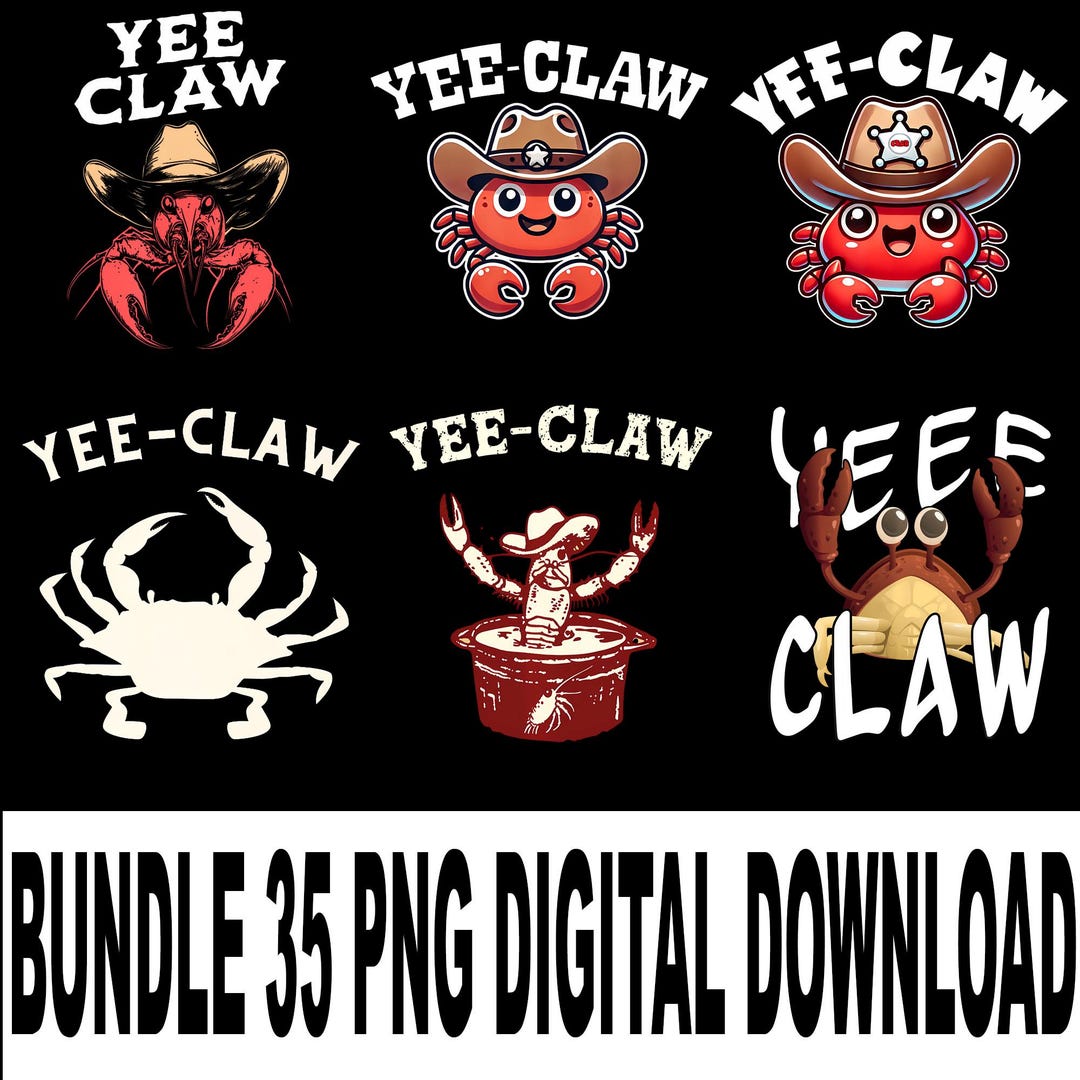 Yee Claw Yee Haw Crab PNG – Cowboy Crawfish Meme Funny Sarcastic Wild ...