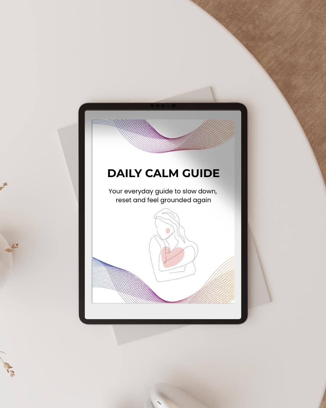 Daily Calm Guide Self Care Mindfulness Journal Stress Relief Routine ...